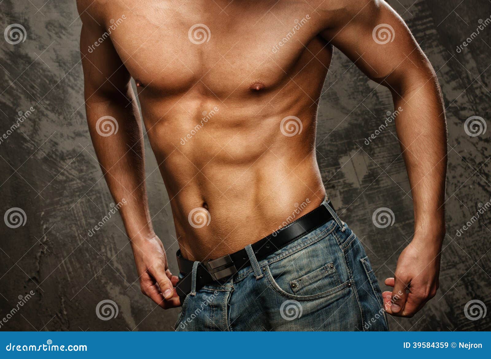 Muscular man s body stock image. Image of build, model - 39584359