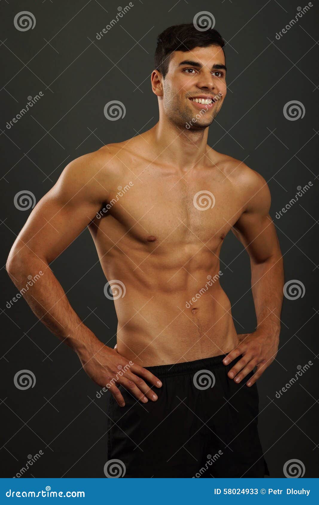 Muscular man standing stock image. Image of sport, exercise - 58024933