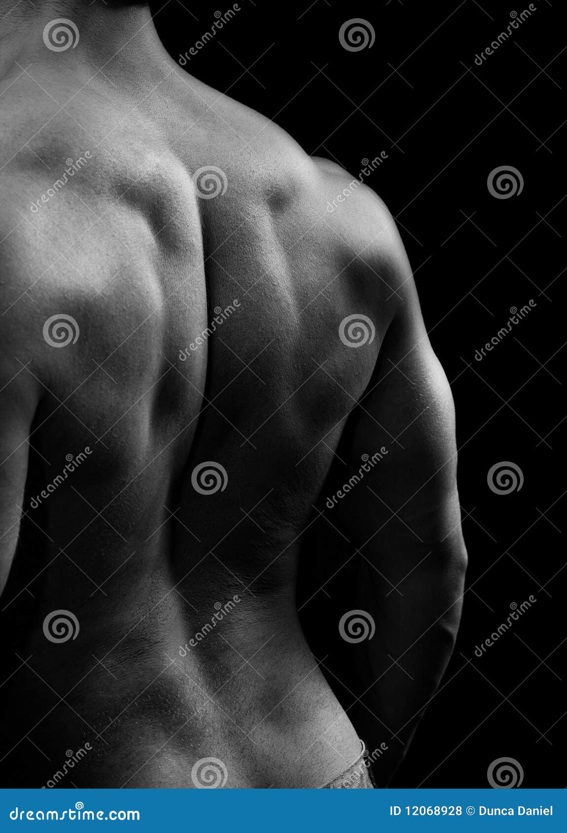 Muscular Man with Strong Back Muscles Stock Photo - Image of back ...
