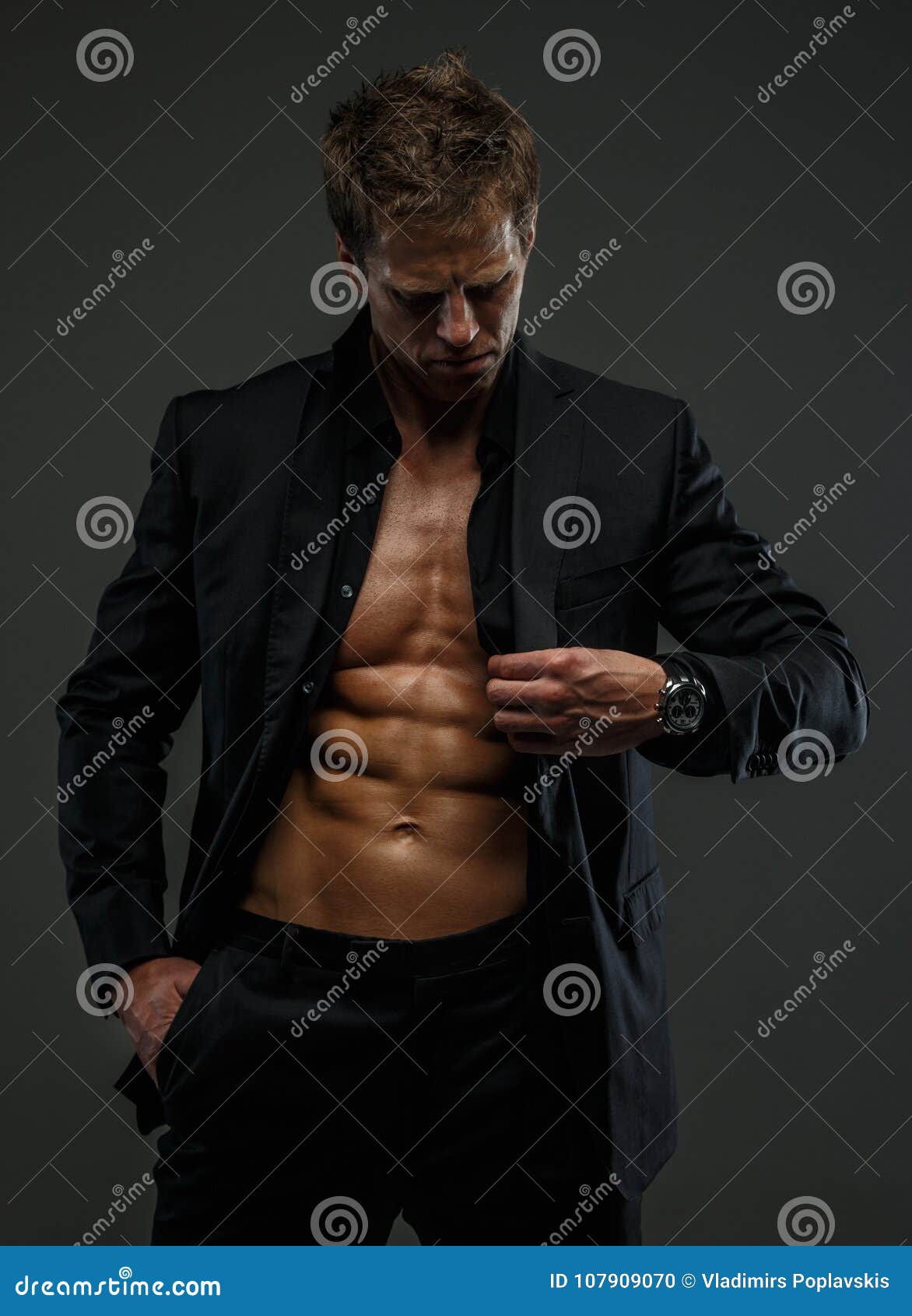 Muscular man in a suit stock photo. Image of color, representative ...