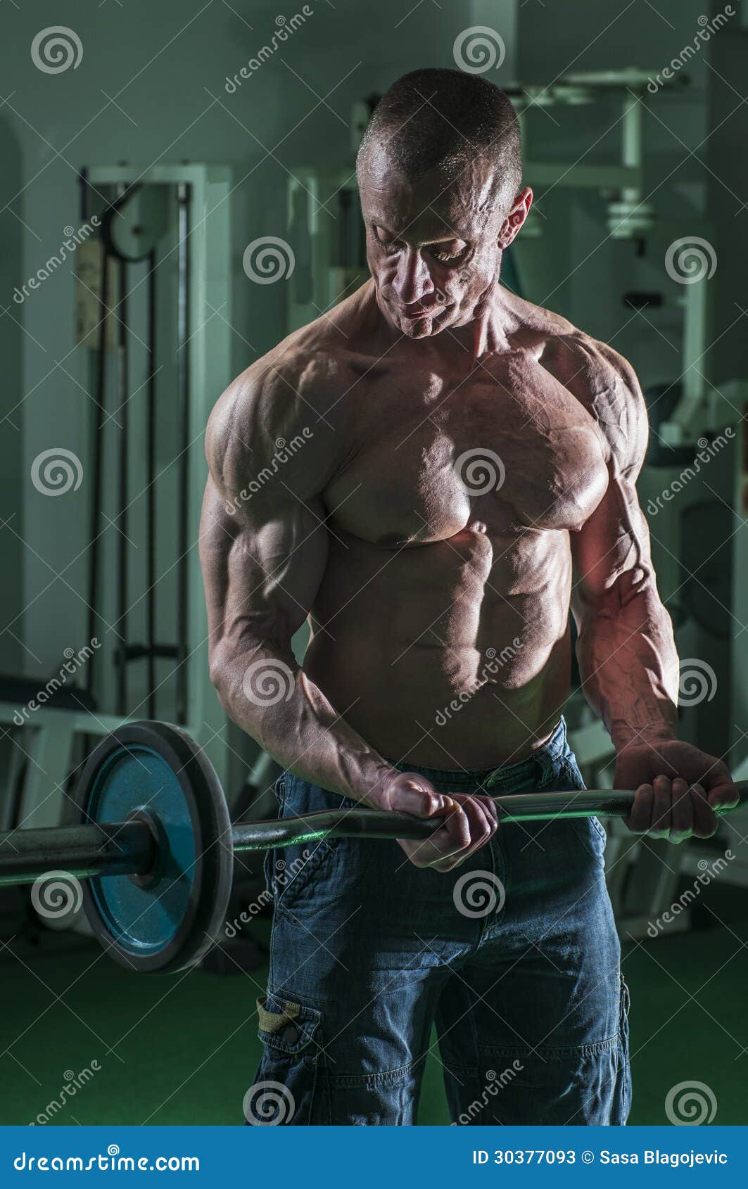 Muscular man training stock image. Image of build, health - 30377093