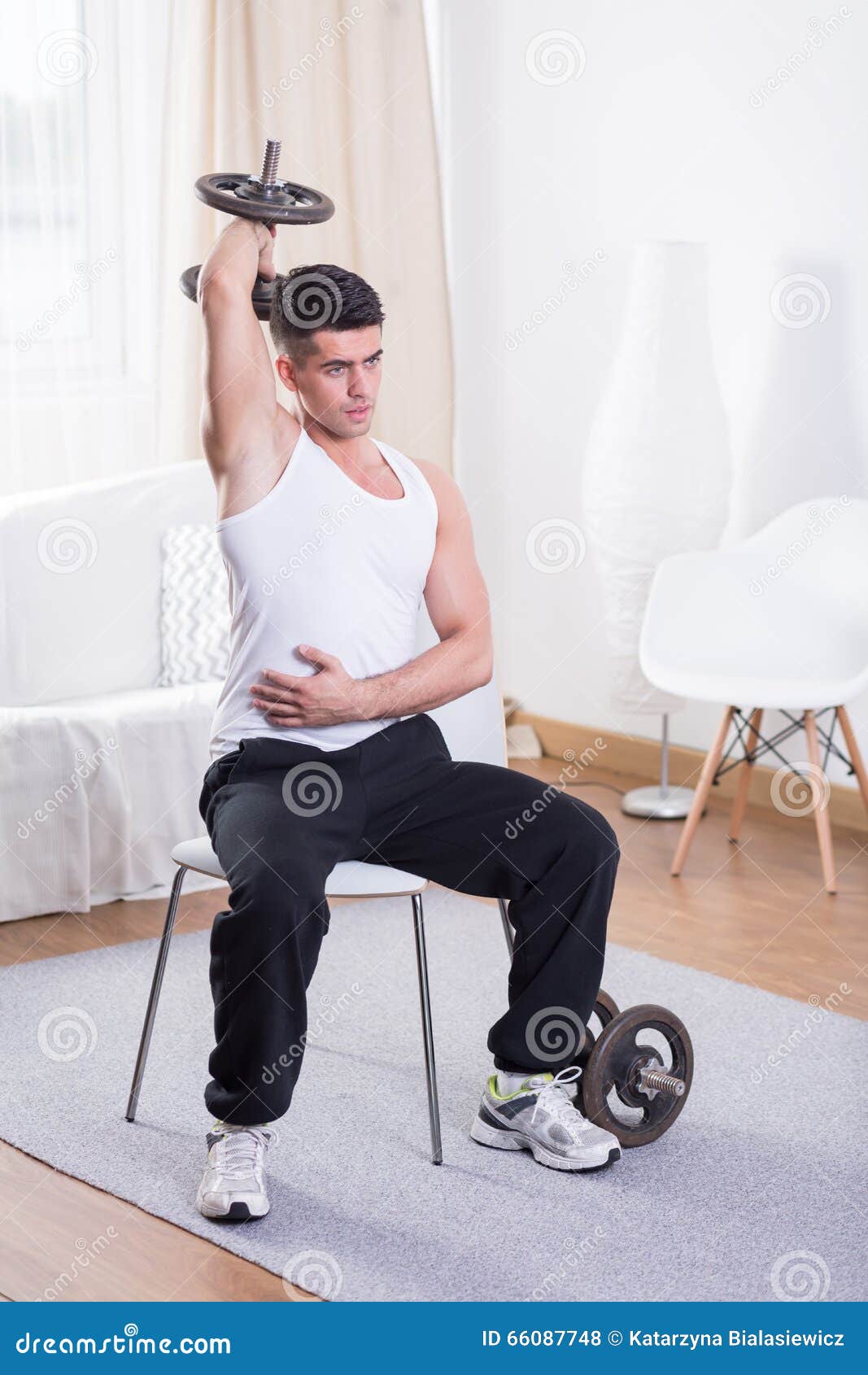 Muscular Man during Training Stock Photo - Image of sportswear, fitness ...