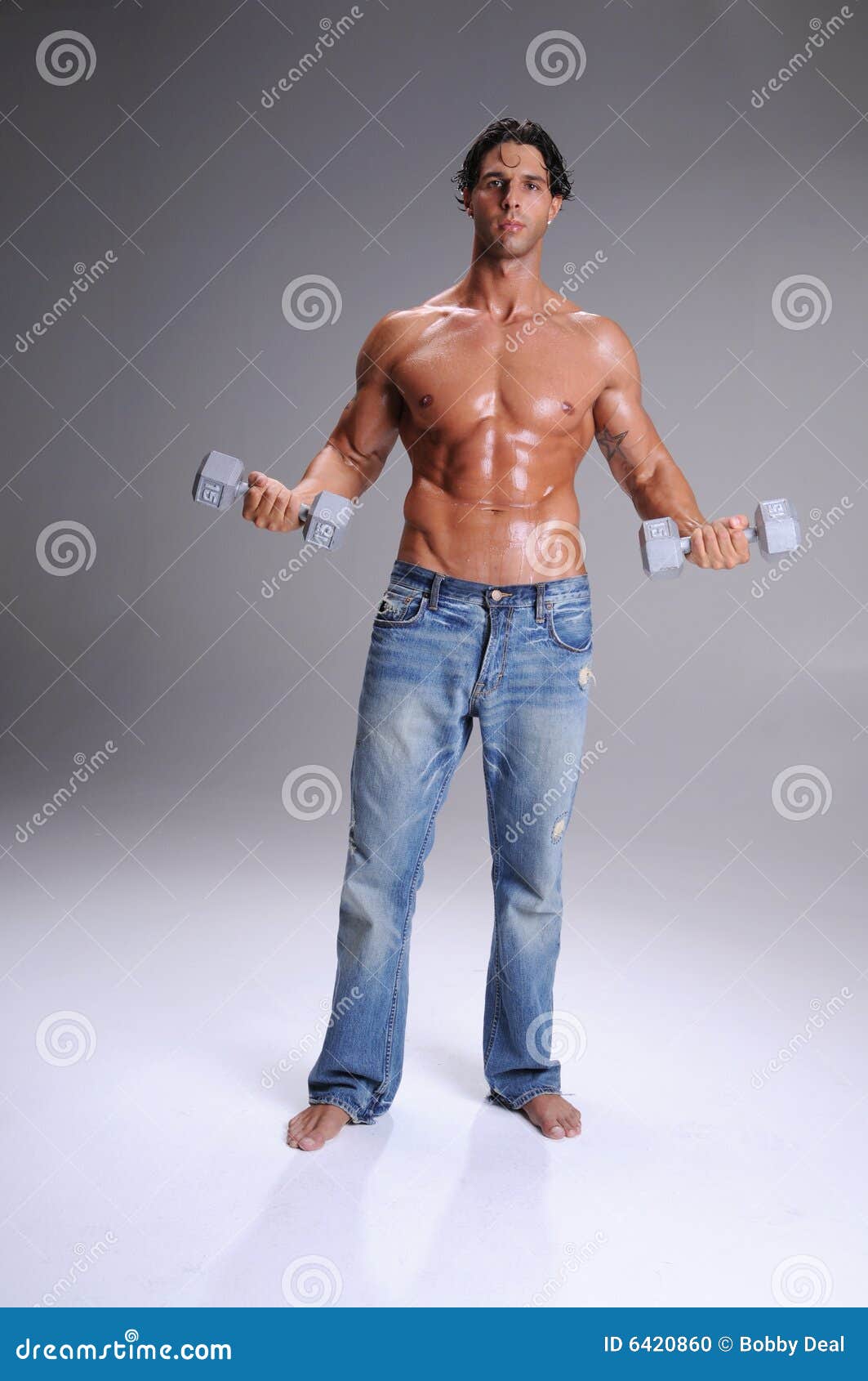 Muscular Man Workout stock photo. Image of healthy, model - 6420860
