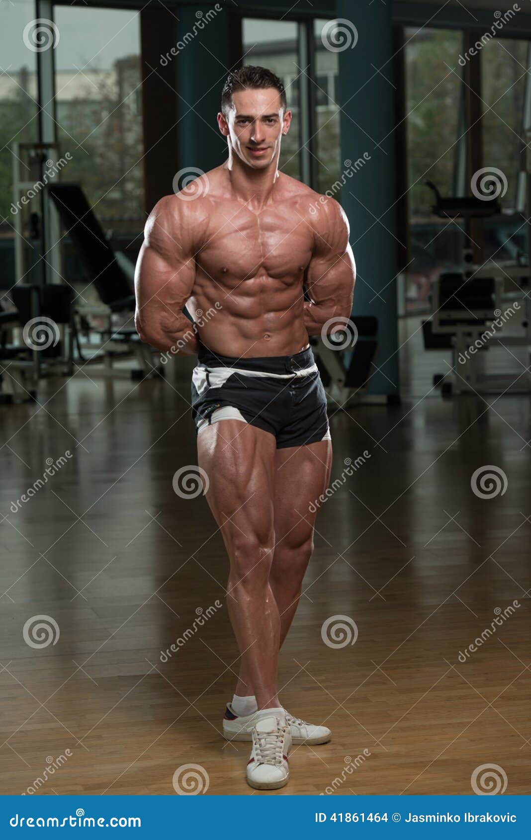 Muscular Men Flexing Muscles Stock Photo - Image of fitness, body: 41861464