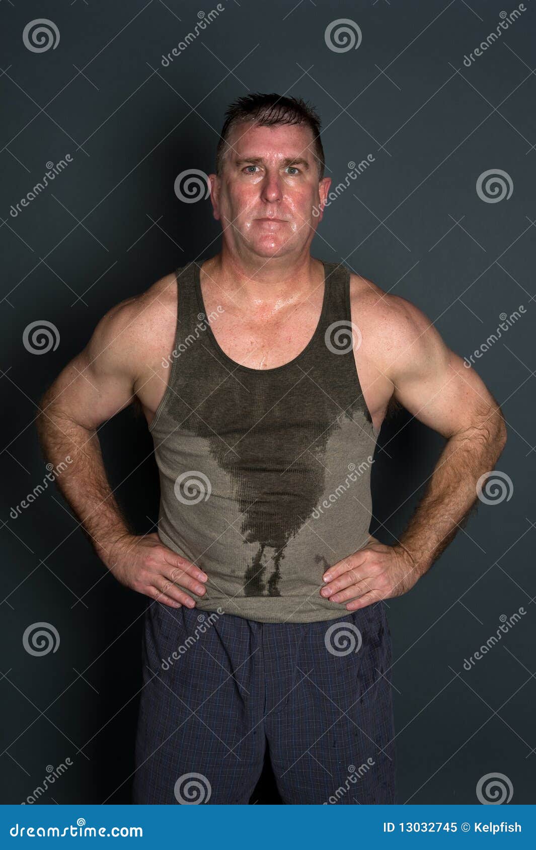 Muscular mid adult man stock image. Image of powerful - 13032745
