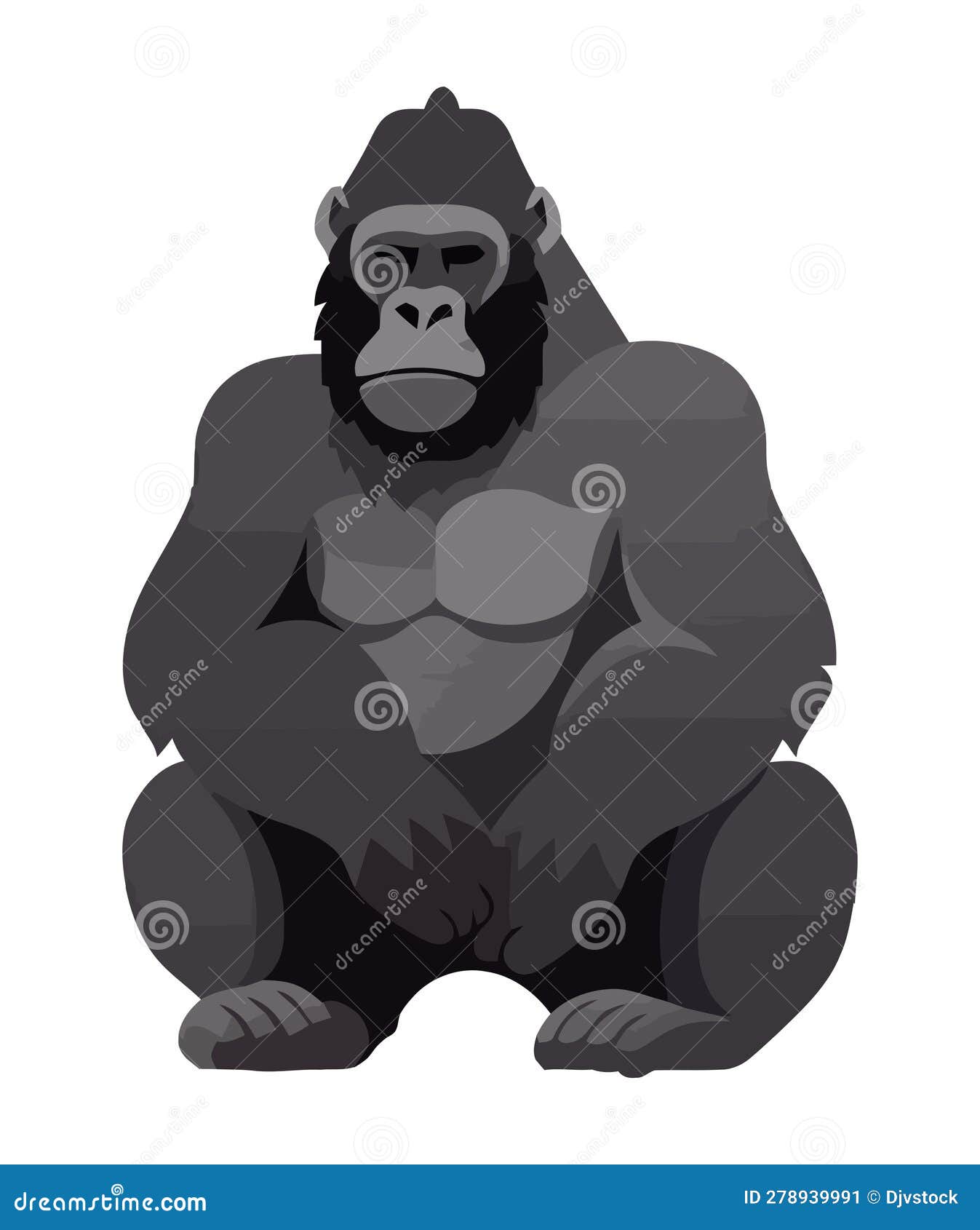 Muscular Monkey Mascot Symbolizes Strength Stock Vector - Illustration ...