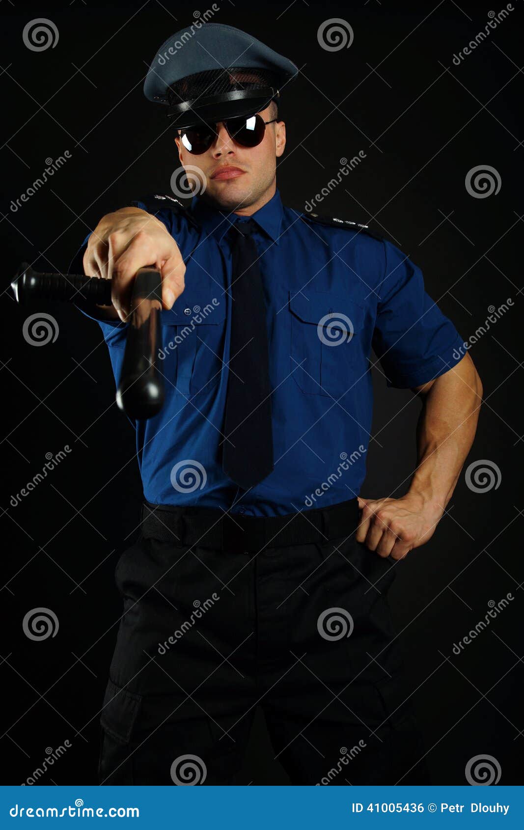 Muscular policeman stock photo. Image of police, caucasian - 41005436