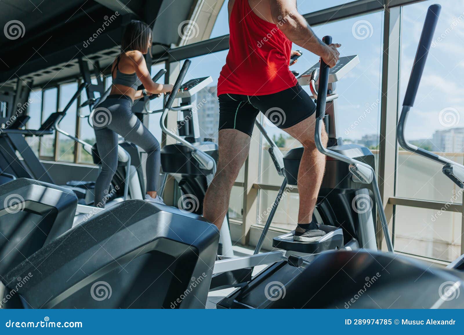 Muscular Power Display a Gym Workout for Two Stock Image - Image of ...