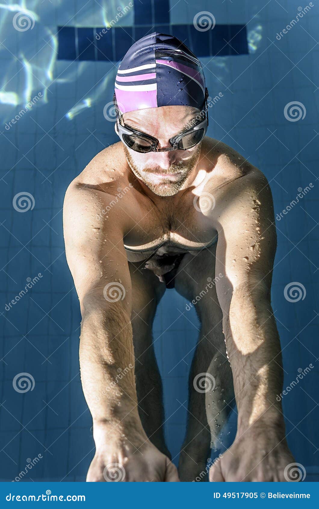 Muscular Professional Swimmer Stock Image - Image of olympic, people ...