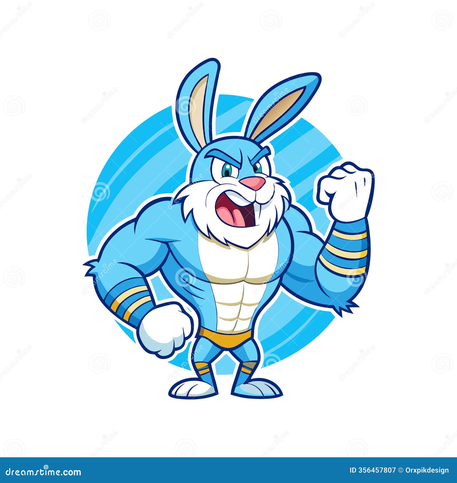 Muscular Rabbit Bodybuilder With Ripped Abs And Powerful Physique Image ...