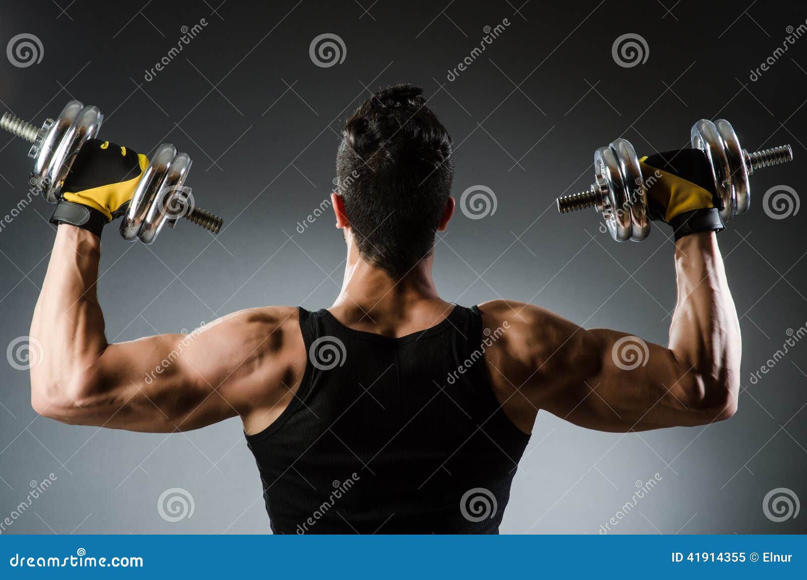 Muscular Ripped Bodybuilder Stock Image - Image of strong, lifting ...