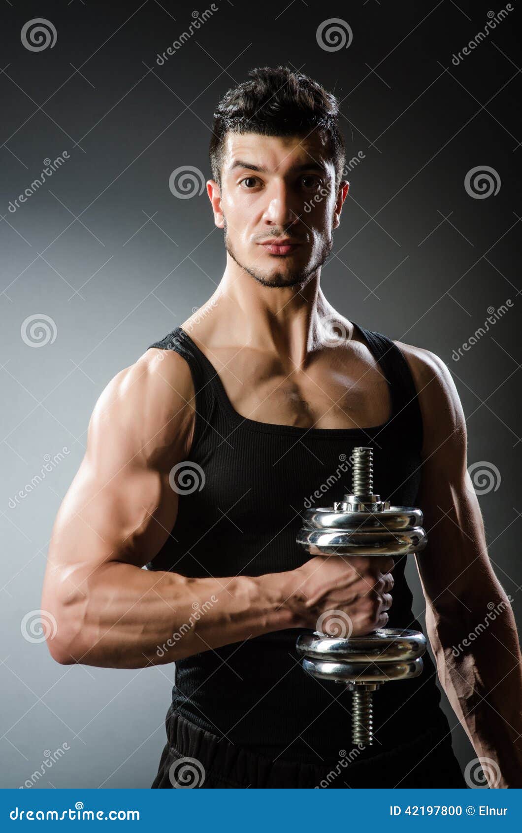 Muscular Ripped Bodybuilder Stock Photo - Image of adult, training ...