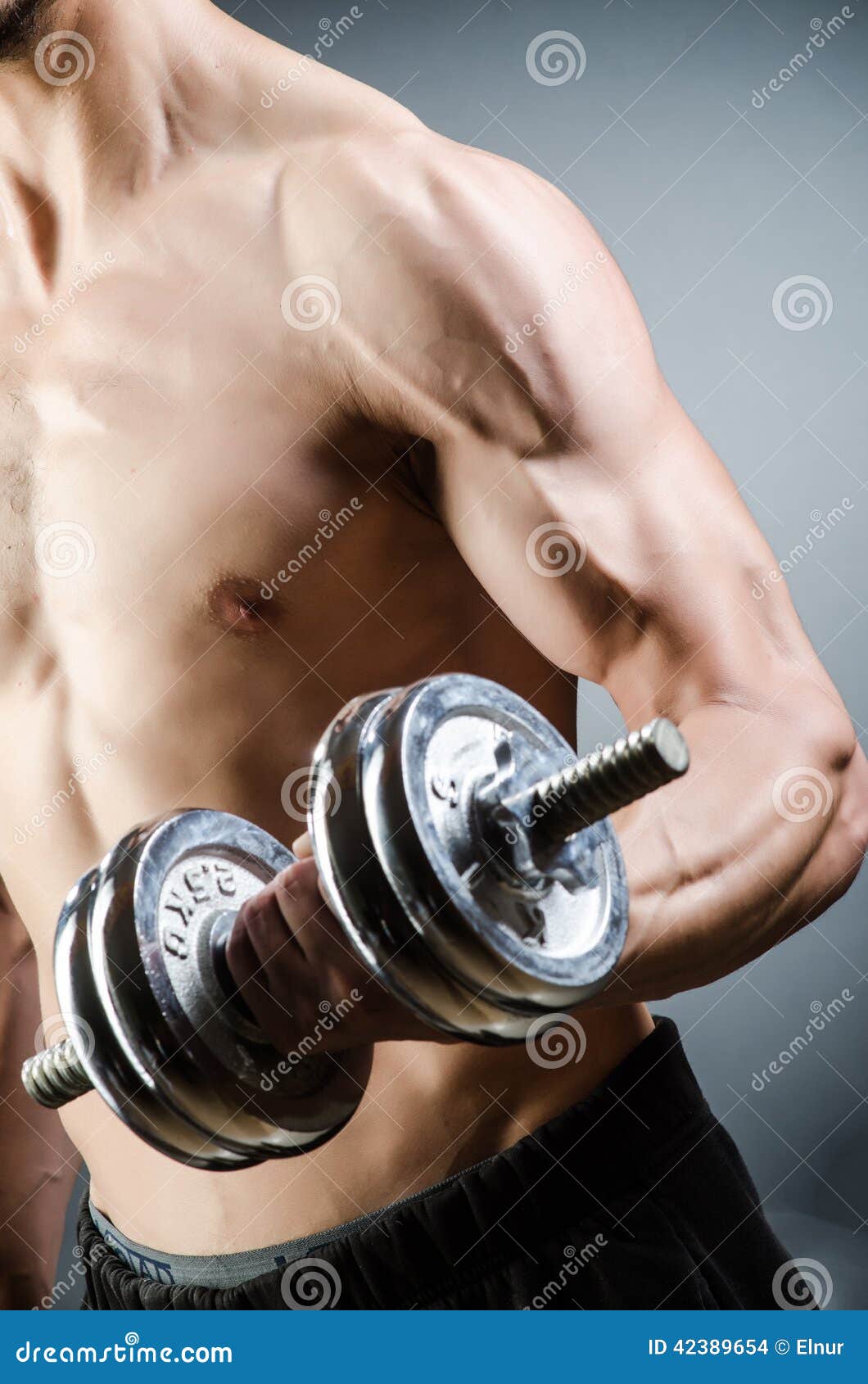 Muscular Ripped Bodybuilder Stock Photo - Image of athlete, trainer ...