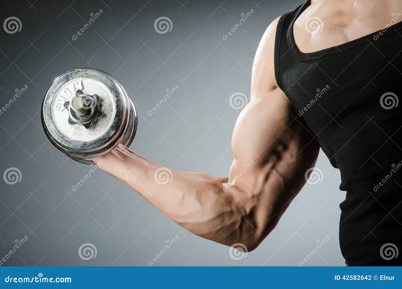 Muscular Ripped Bodybuilder Stock Photo - Image of body, exercising ...