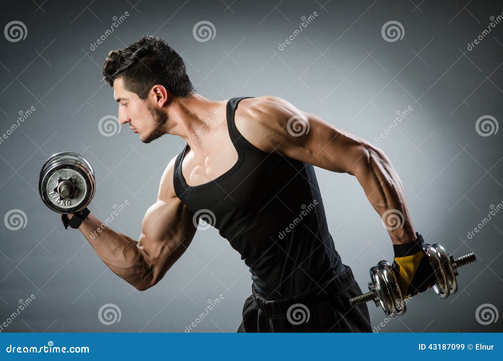 Muscular Ripped Bodybuilder Stock Image - Image of bicep, healthy: 43187099