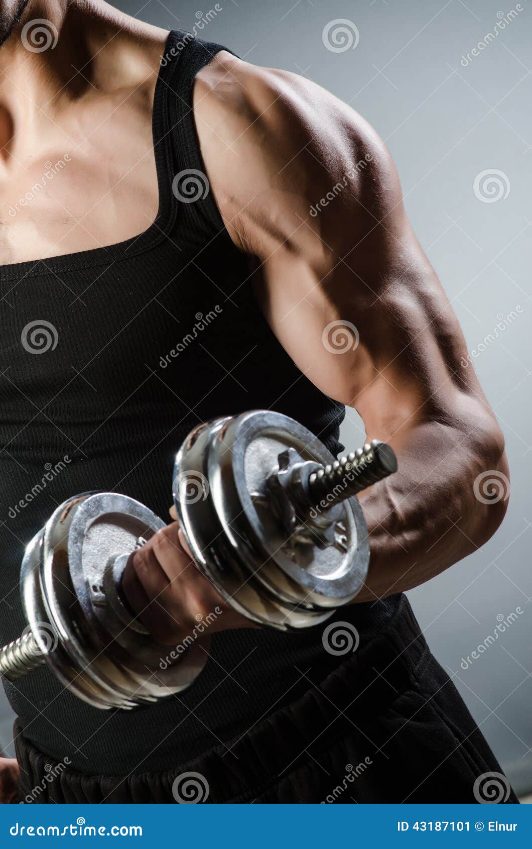 Muscular Ripped Bodybuilder Stock Image - Image of lifting, studio ...
