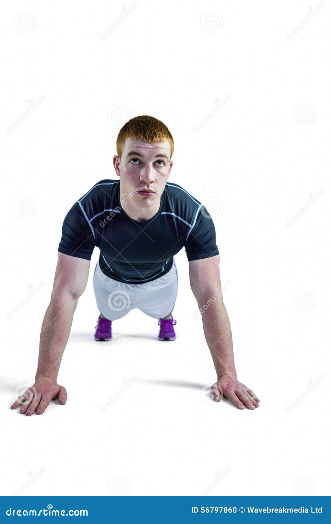 Muscular Rugby Player Doing Push Ups Stock Photo - Image of person ...