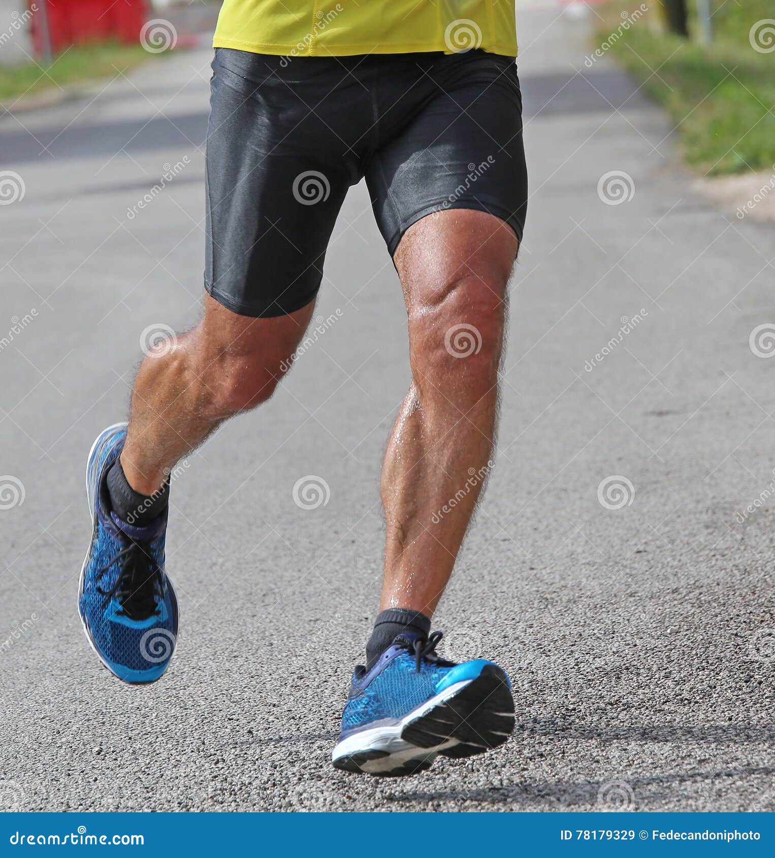Muscular Runner during a Race Stock Image - Image of cross, running ...