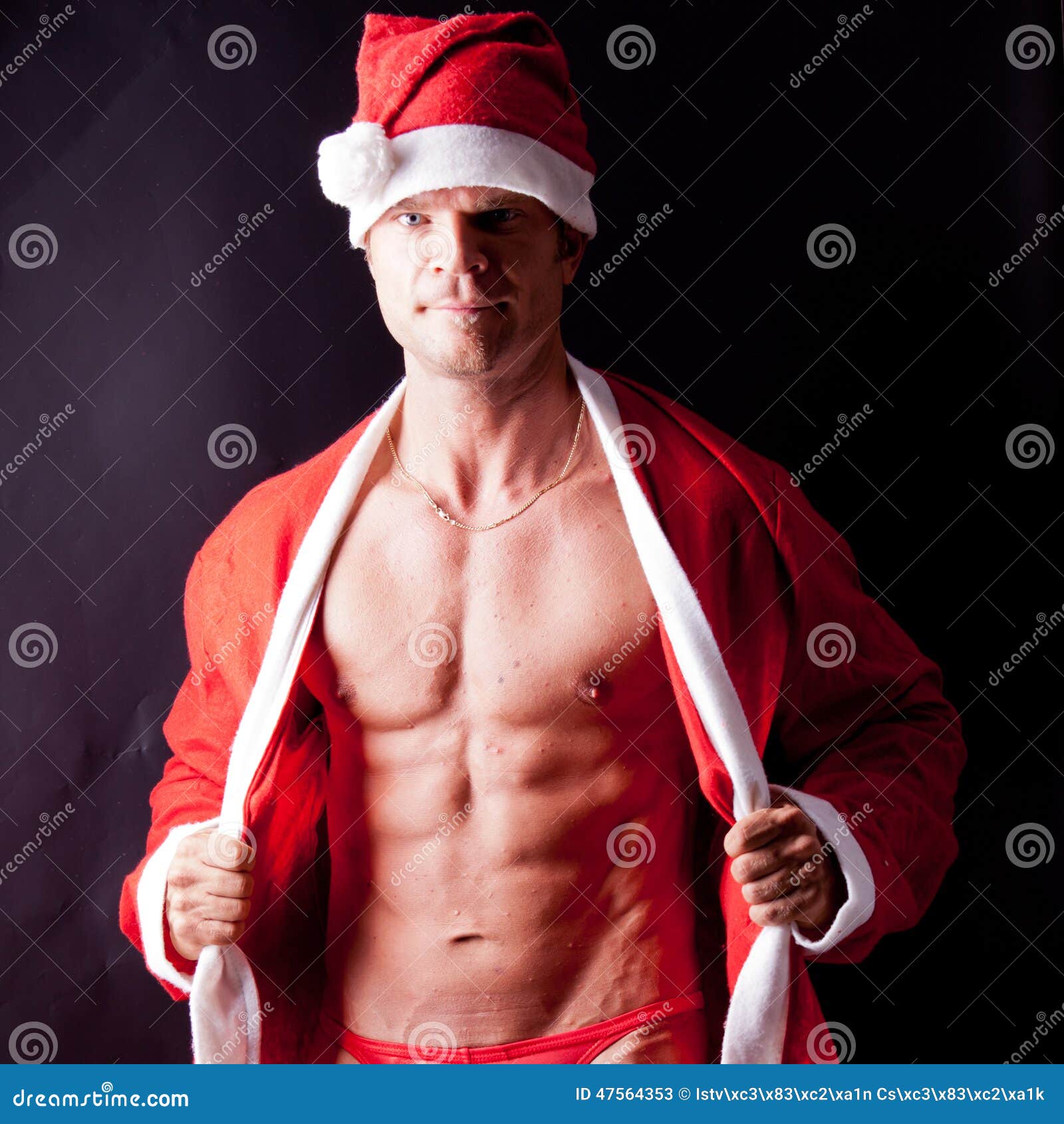 Muscular santa claus stock image. Image of holiday, builder - 47564353