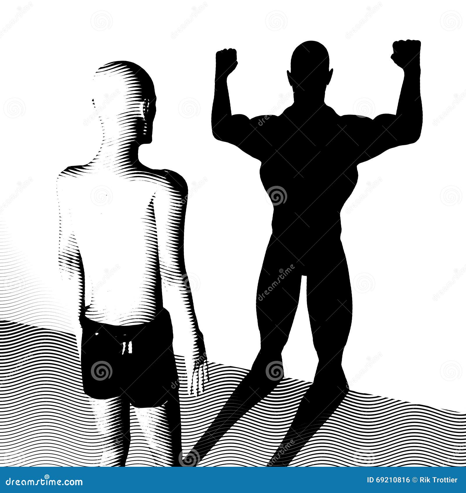 Muscles stock illustration. Illustration of ideal, delusion - 69210816