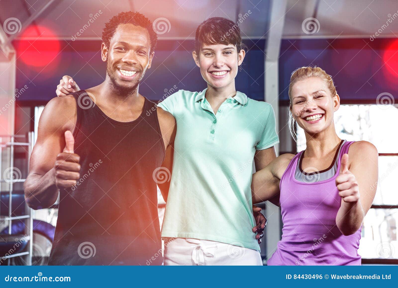 Muscular Smiling People Standing Together Stock Photo - Image of body ...