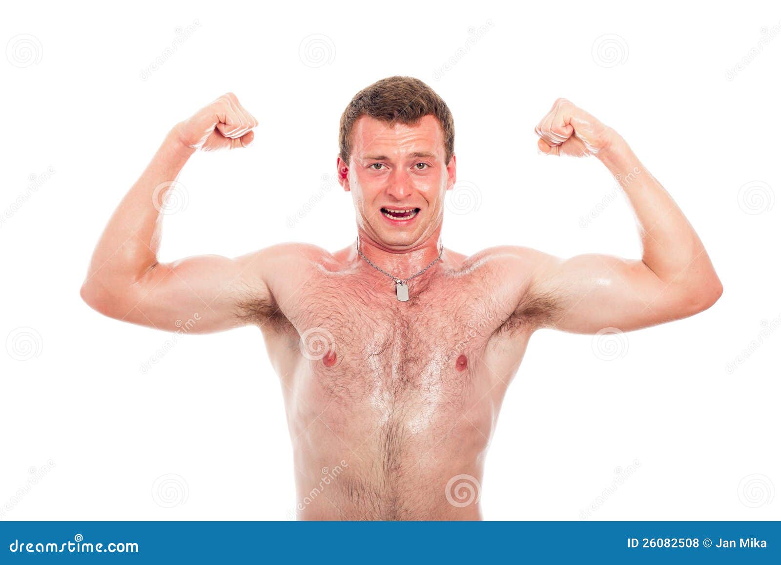 Muscular Sports Man Showing Biceps Royalty-Free Stock Image ...