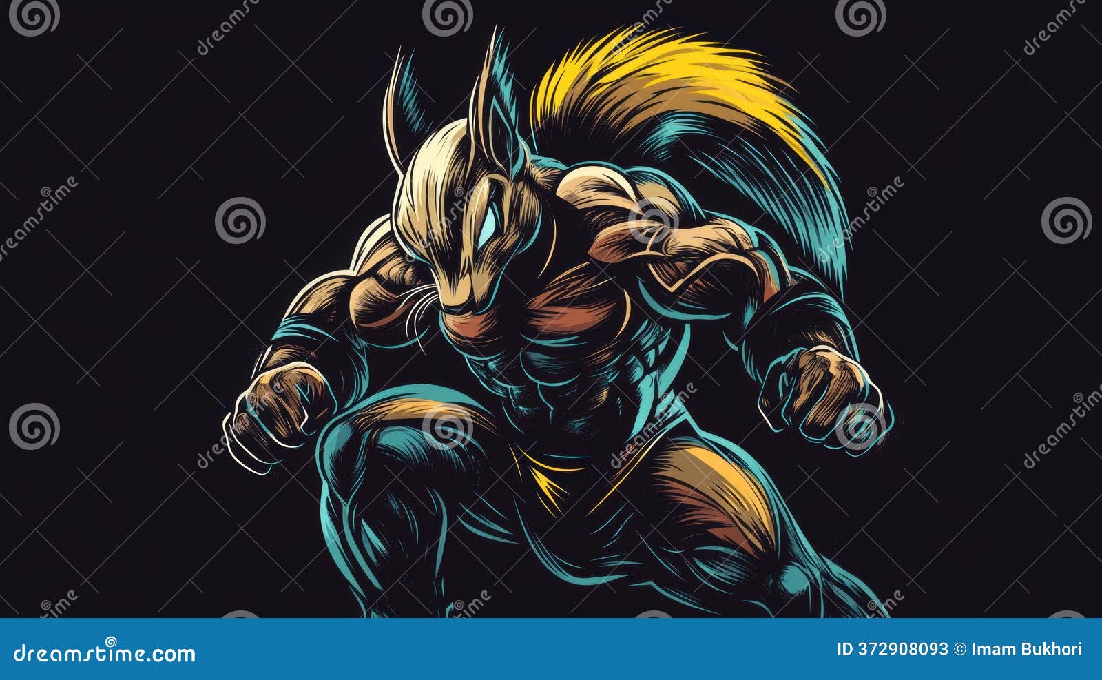 Muscular Squirrel Posing In Gym Background Royalty-Free Stock Image ...