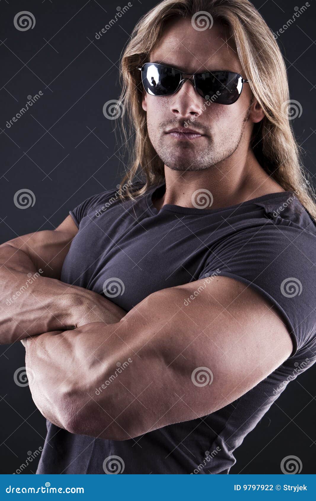 Muscular strong man stock photo. Image of style, muscle - 9797922