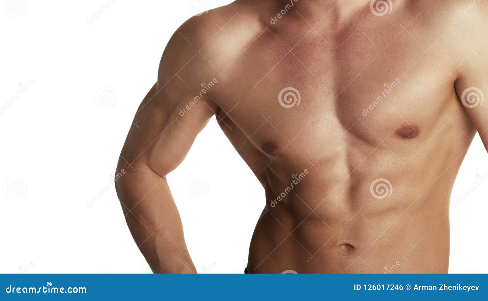 Muscular Torso of Bodybuilder Stock Photo - Image of build, horizontal ...