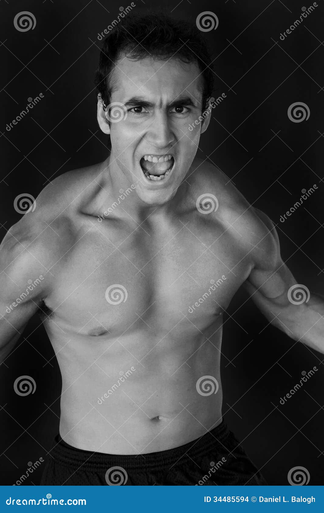 Muscular Upper Body of Young Man Stock Photo - Image of muscles, male ...