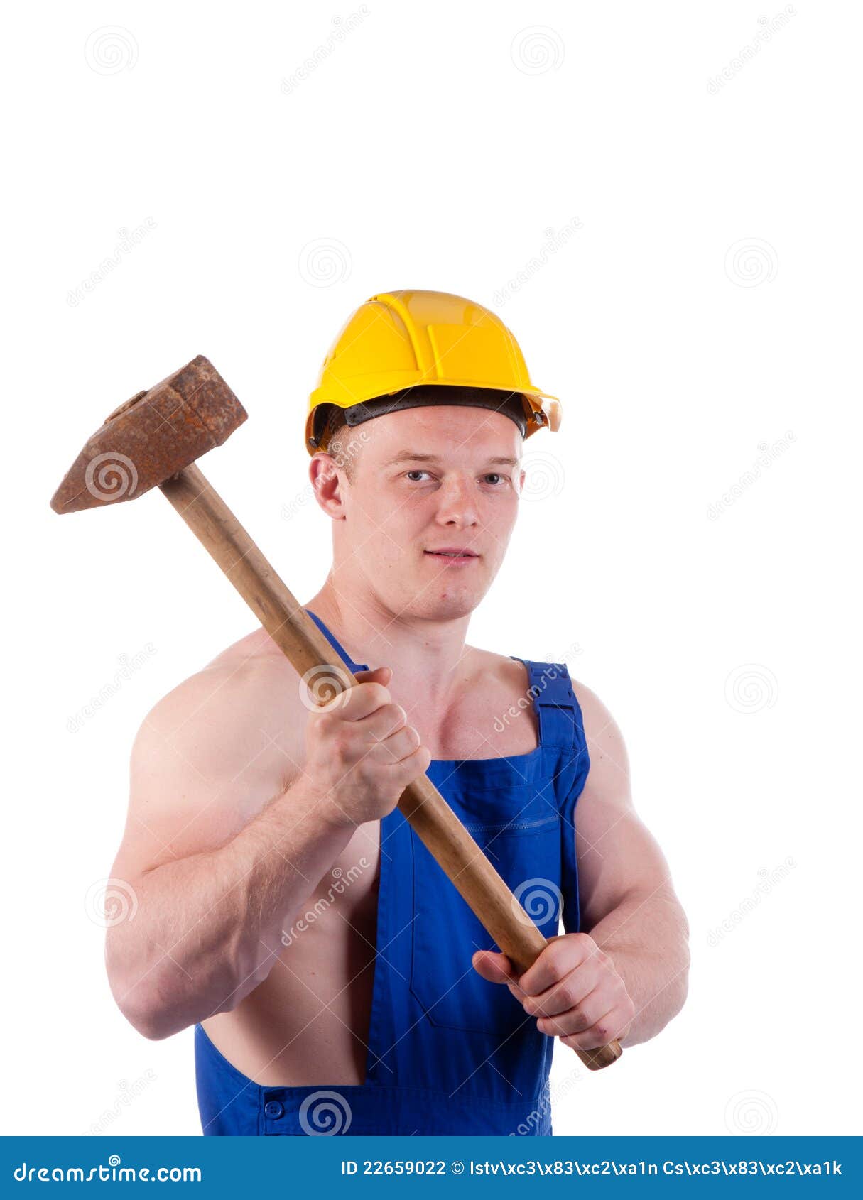 Muscular worker stock photo. Image of developmant, male - 22659022