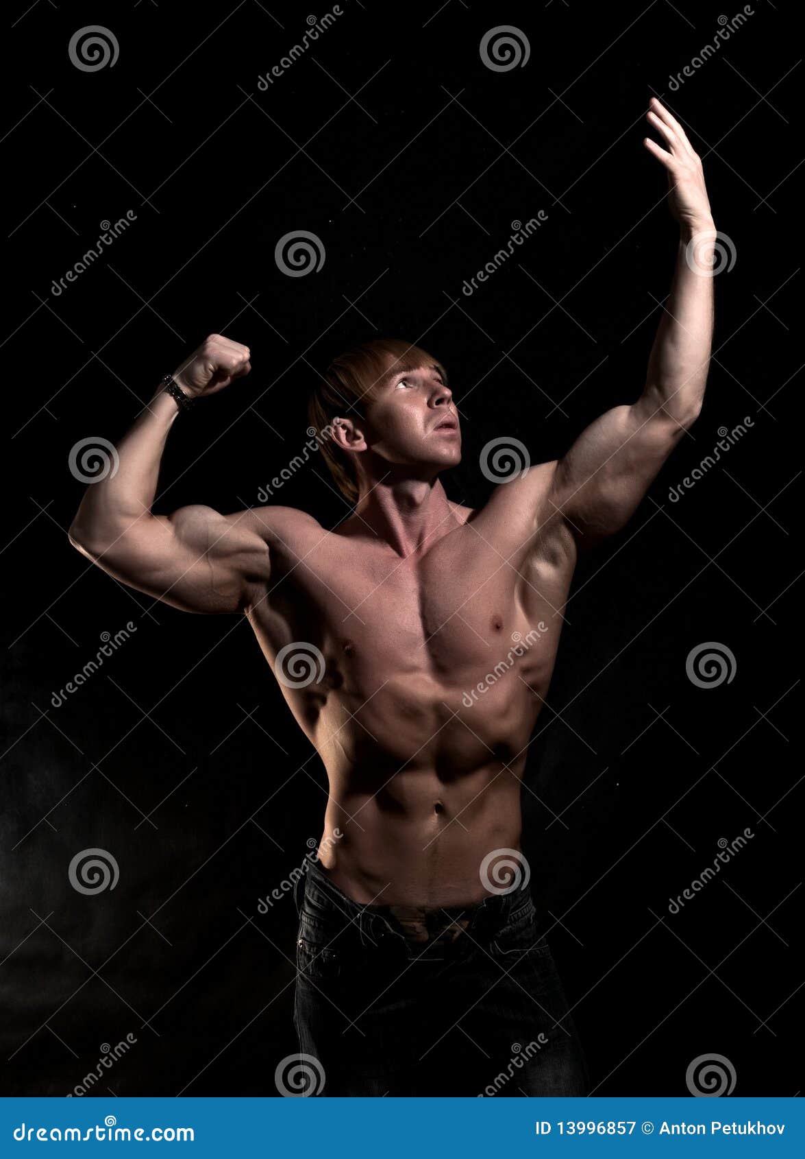 Young Bodybuilder Flexing Muscles Stock Photography | CartoonDealer.com ...