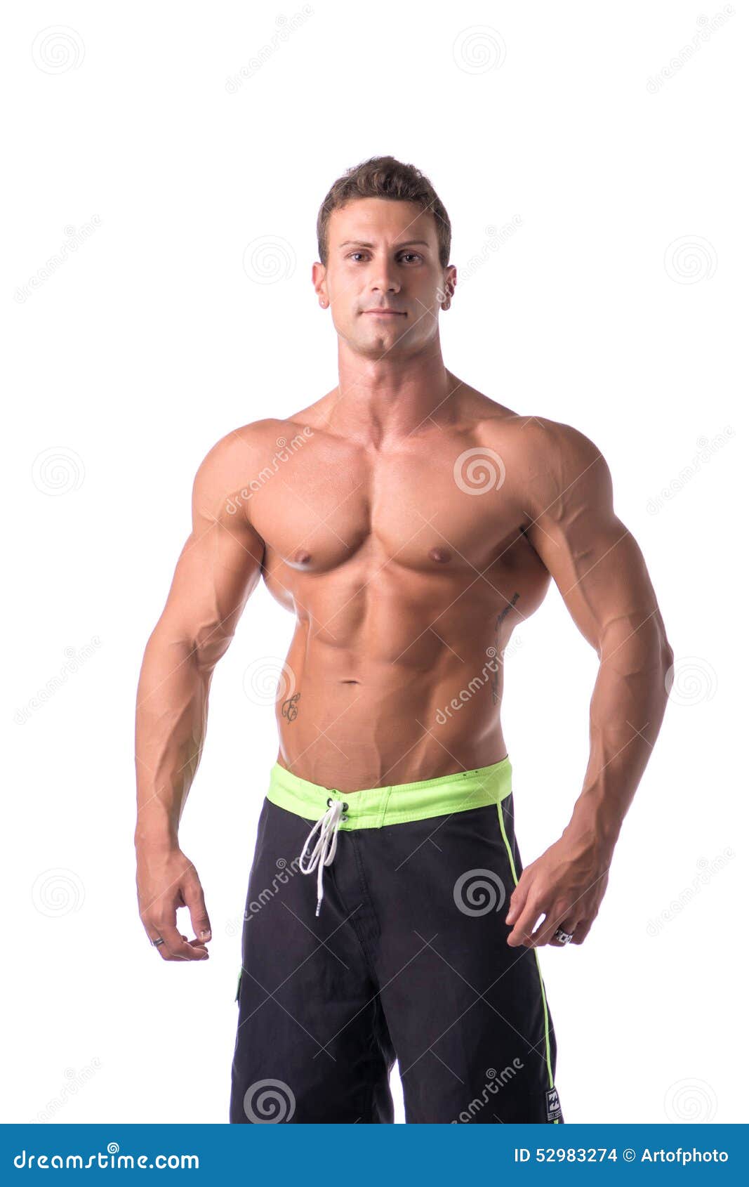 Muscular Young Bodybuilder In Relaxed Pose Royalty-Free Stock Image ...