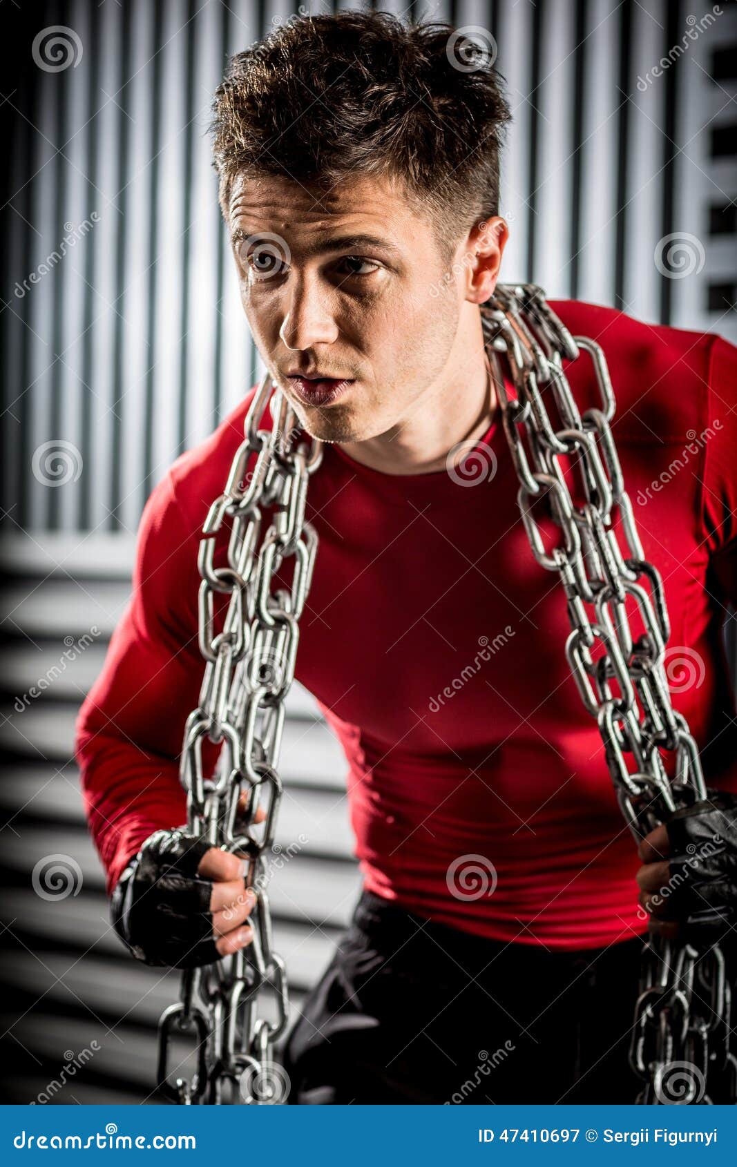 Muscular Young Guy with Chain Stock Image - Image of beauty, beautiful ...