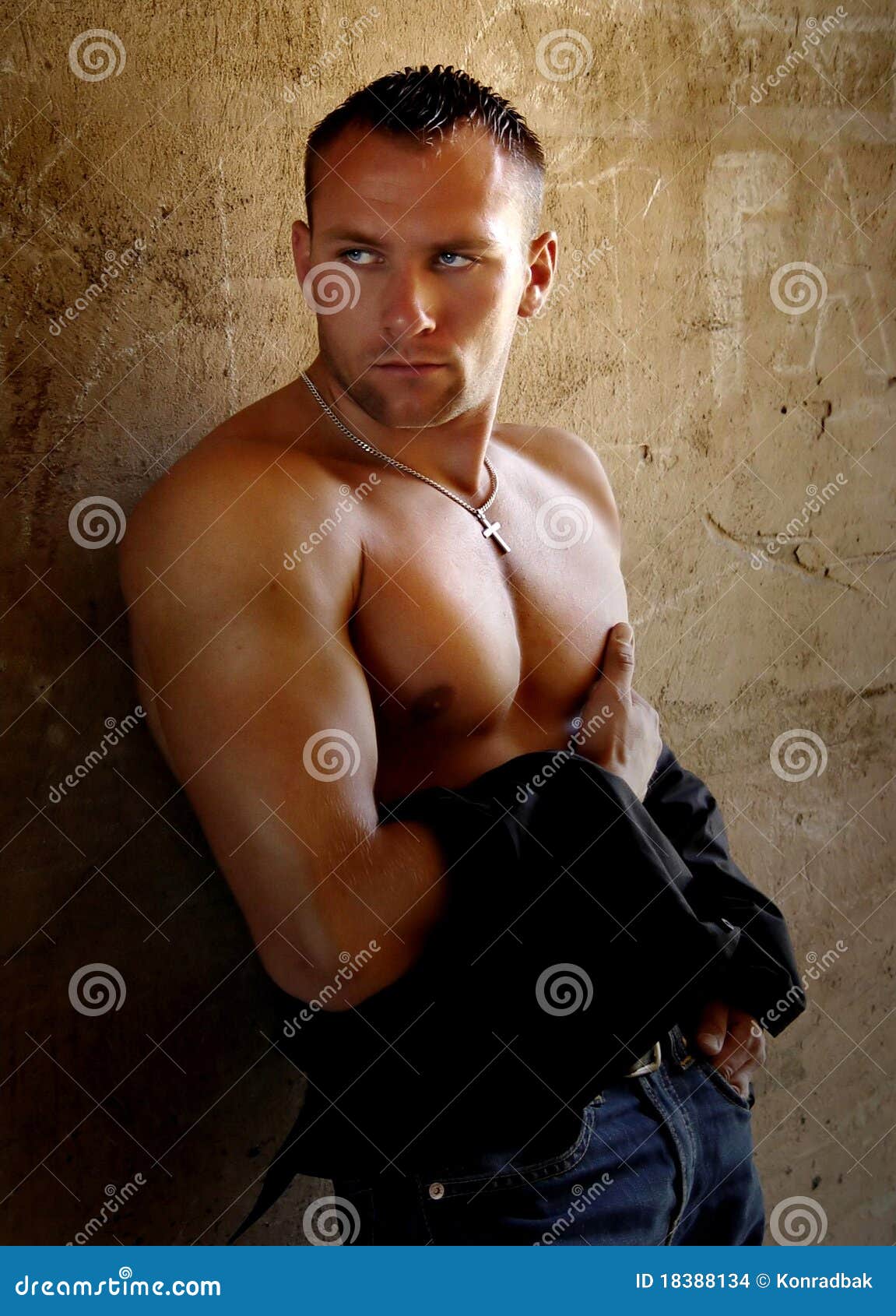 A muscular young man stock photo. Image of youth, handsome - 18388134