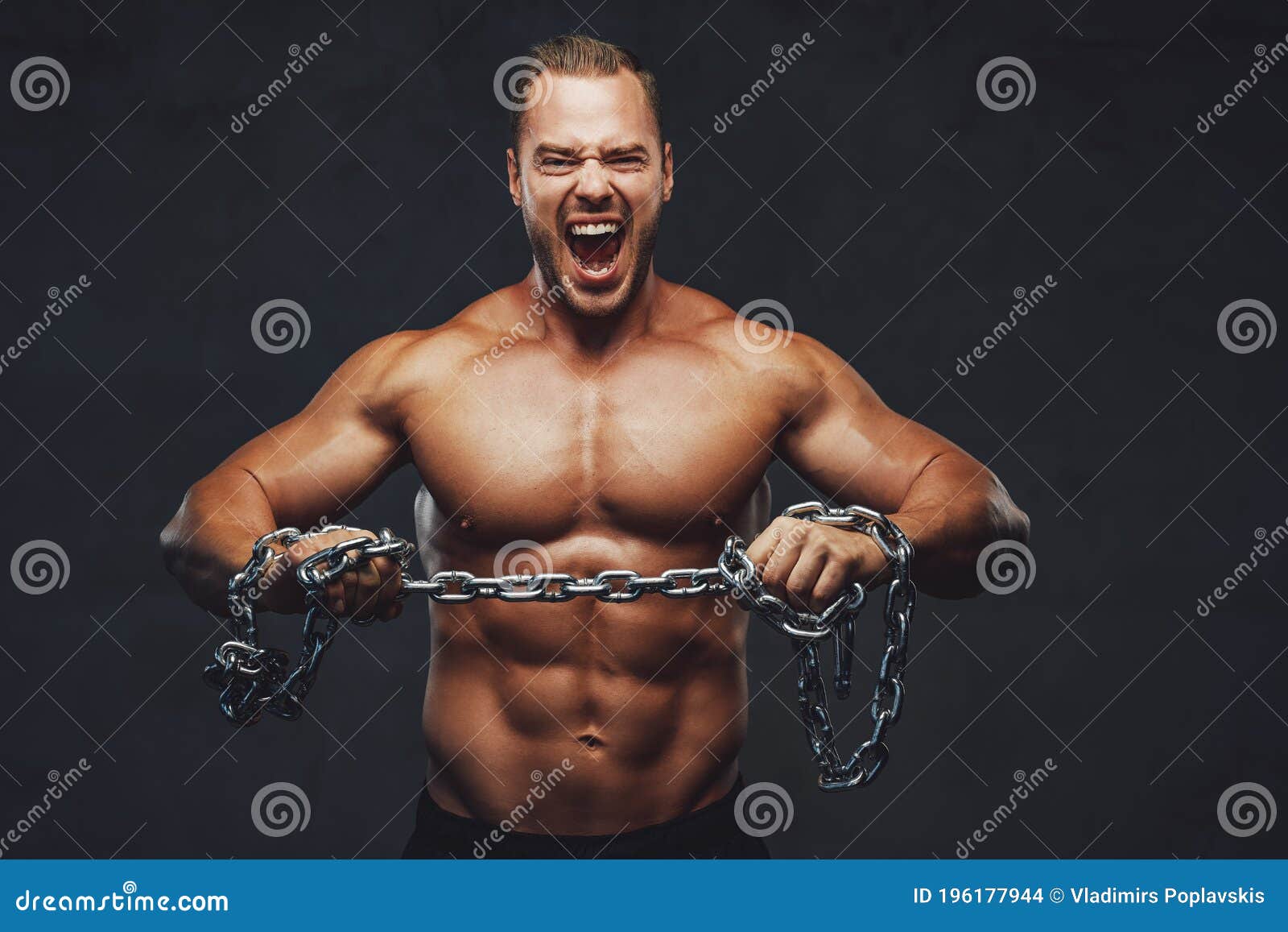 Man with Huge Biceps and Chains Posing in Studio Stock Photo - Image of ... Man with Huge Biceps and Chains Posing in Studio Stock Photo - Image of ...