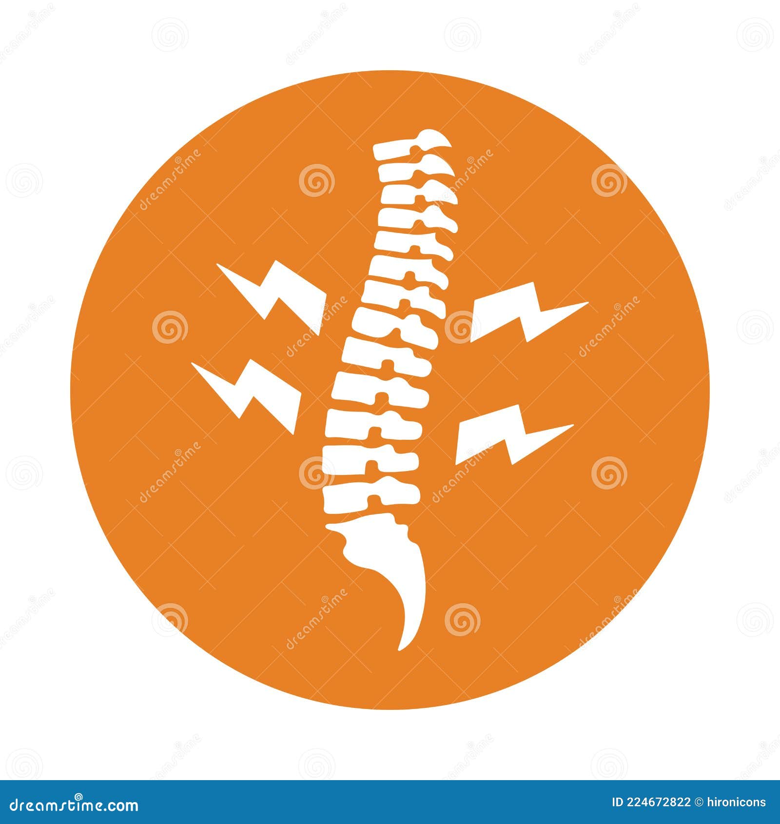 Musculoskeletal Disorders Icon. Orange Color Vector EPS Stock Vector ...