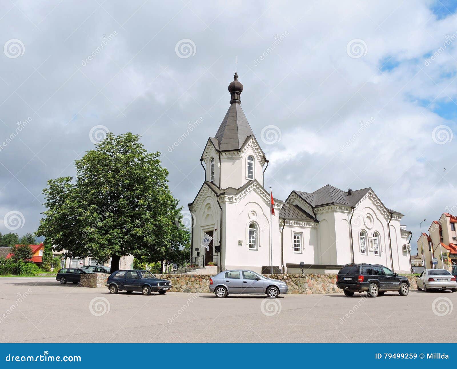 Museo De La Ciudad De Merkine, Lituania Imagen de archivo editorial ...