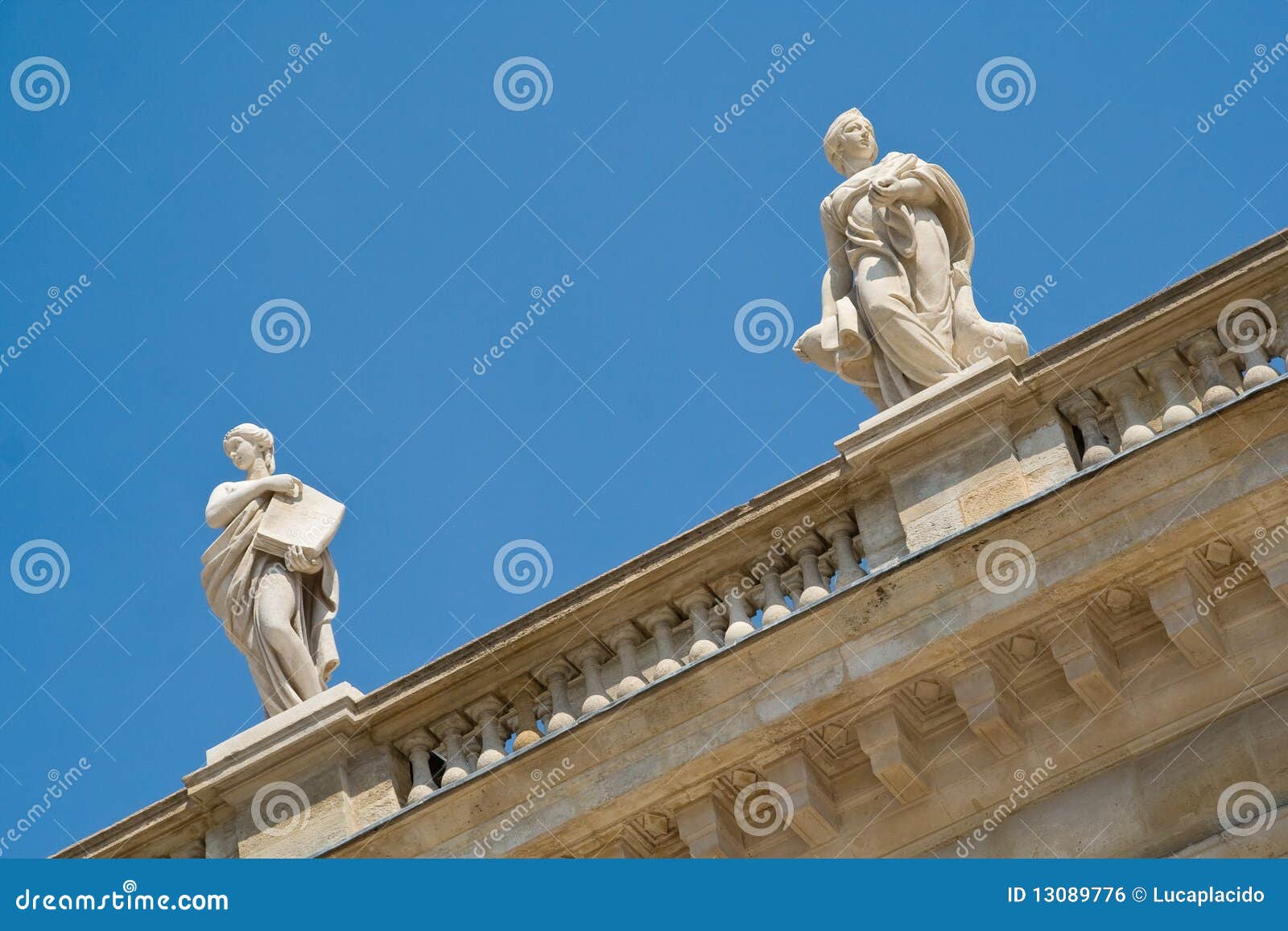 Muses sculptures stock photo. Image of europe, triangular - 13089776