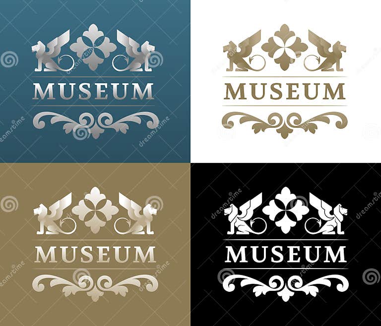 Museu Logo Design ilustração do vetor. Ilustração de blazon - 54387433