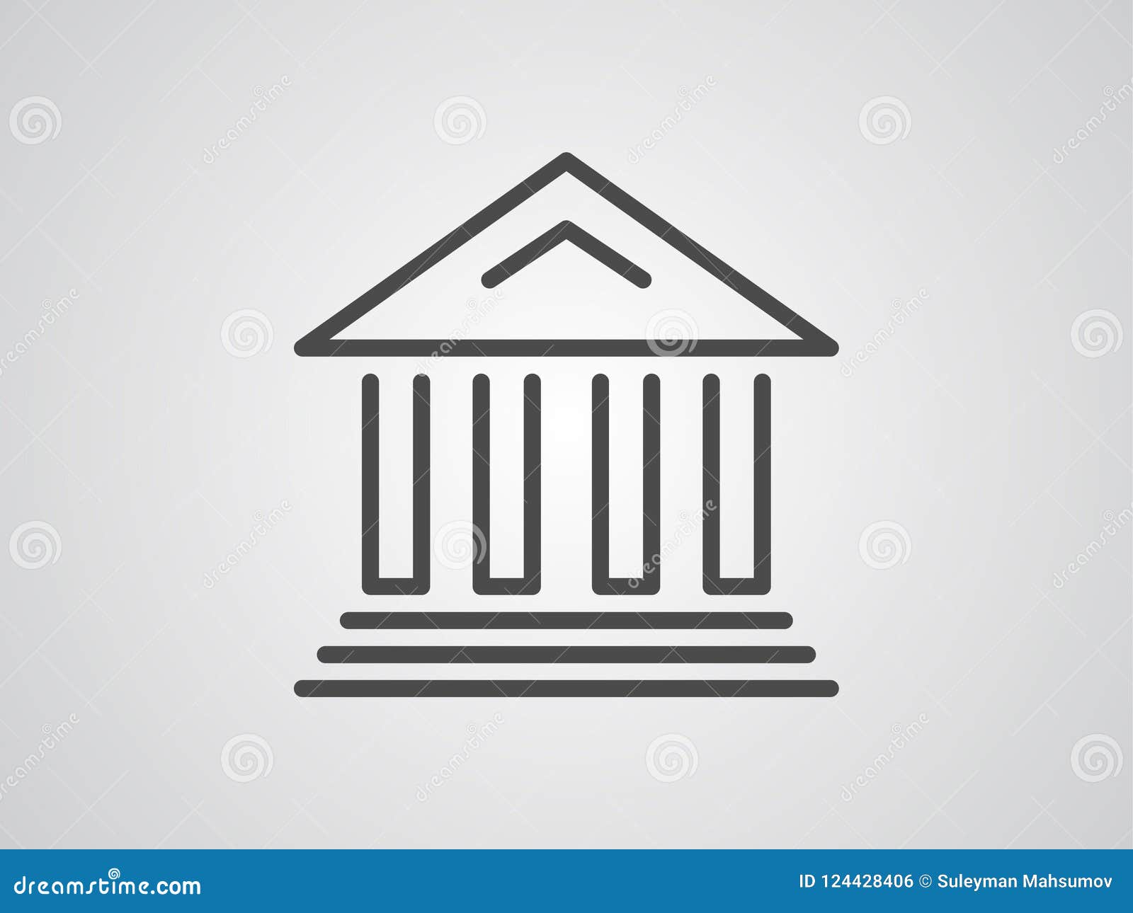 Museum Vector Icon Sign Symbol Stock Vector - Illustration of gallery ...