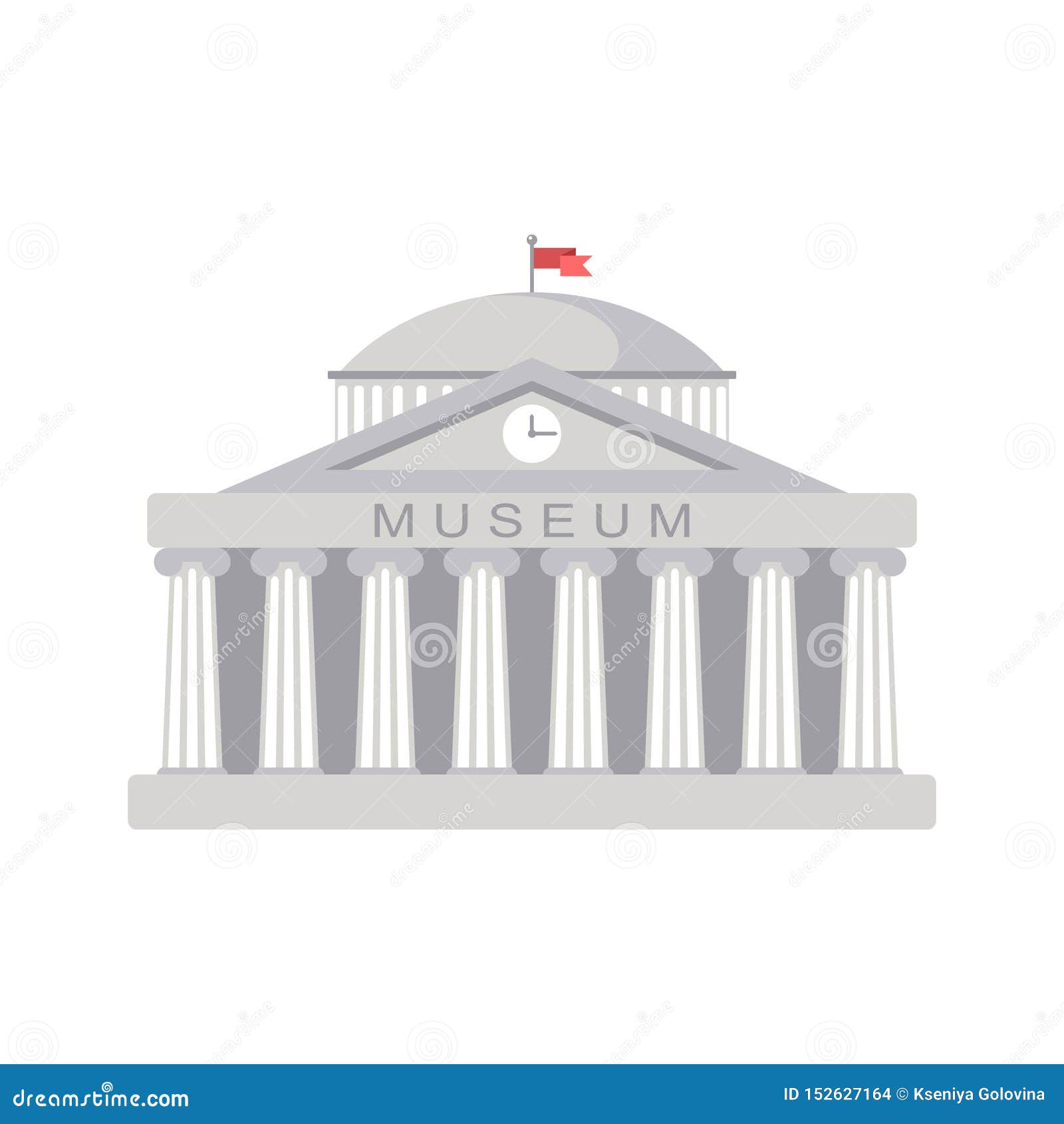 Museum Building Sign. Classical Greece Roman Architecture Stock Vector ...