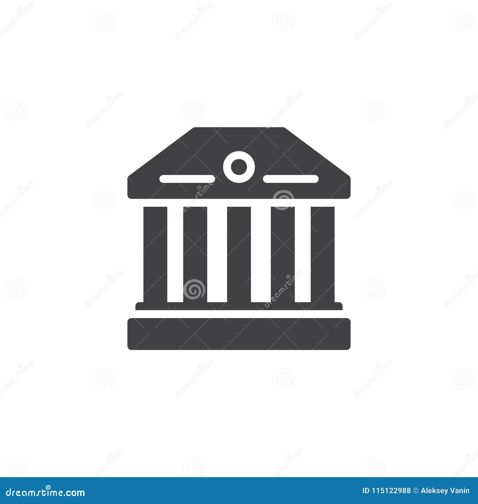 Museum Building Vector Icon Stock Vector - Illustration of glyph, icon ...