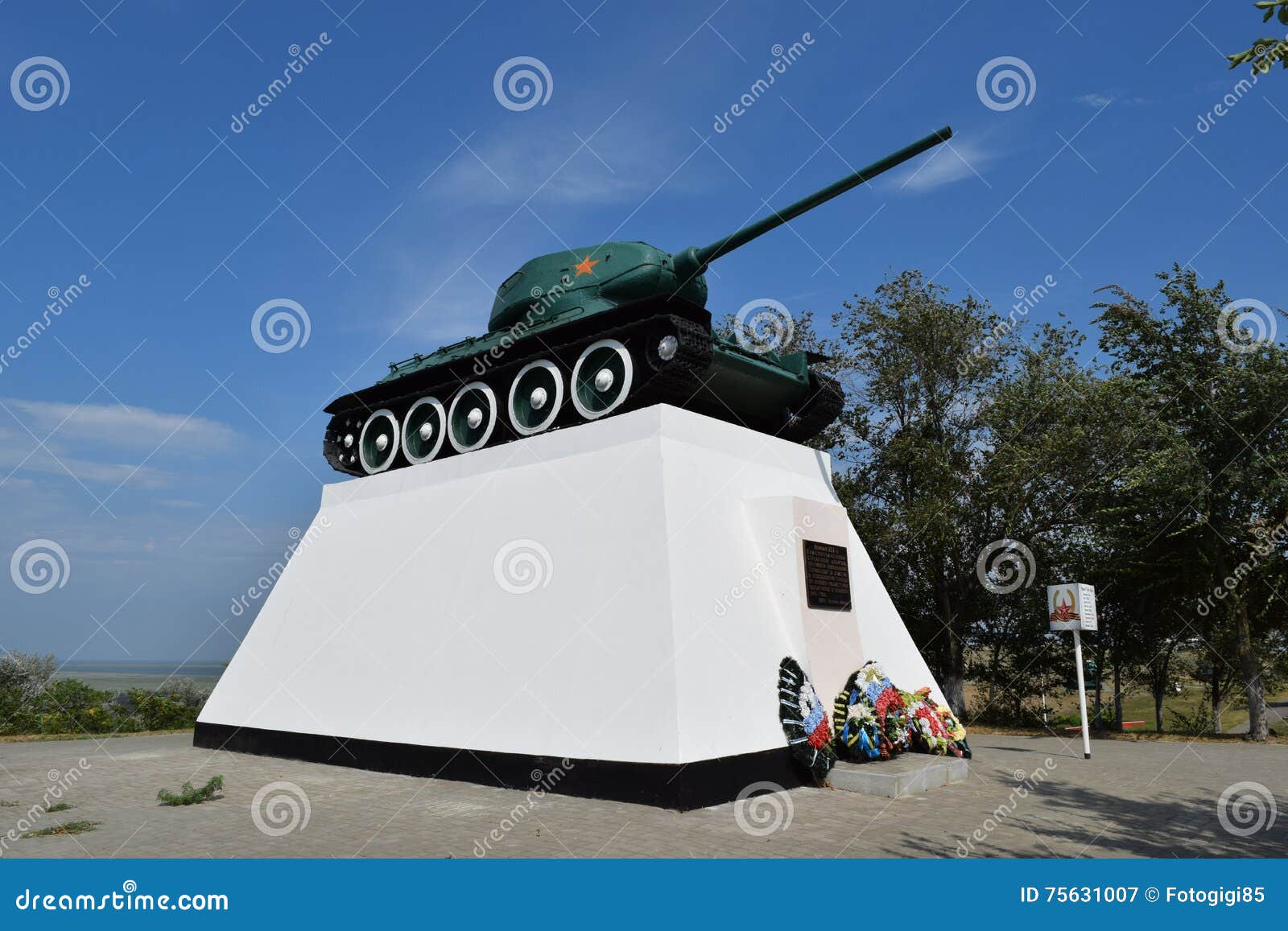 Museum copy of the tank editorial photography. Image of green - 75631007
