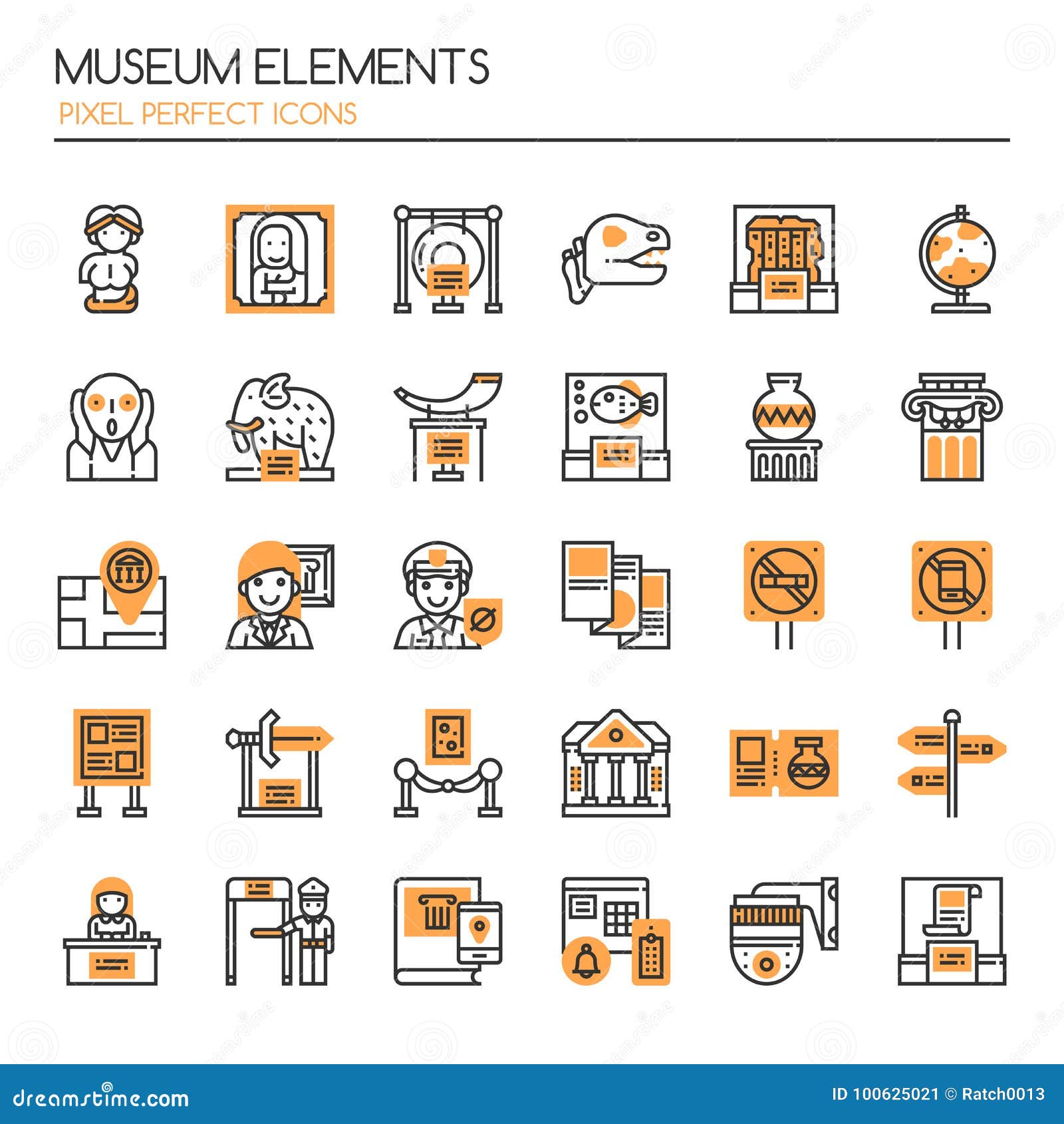 Museum Elements stock vector. Illustration of culture - 100625021