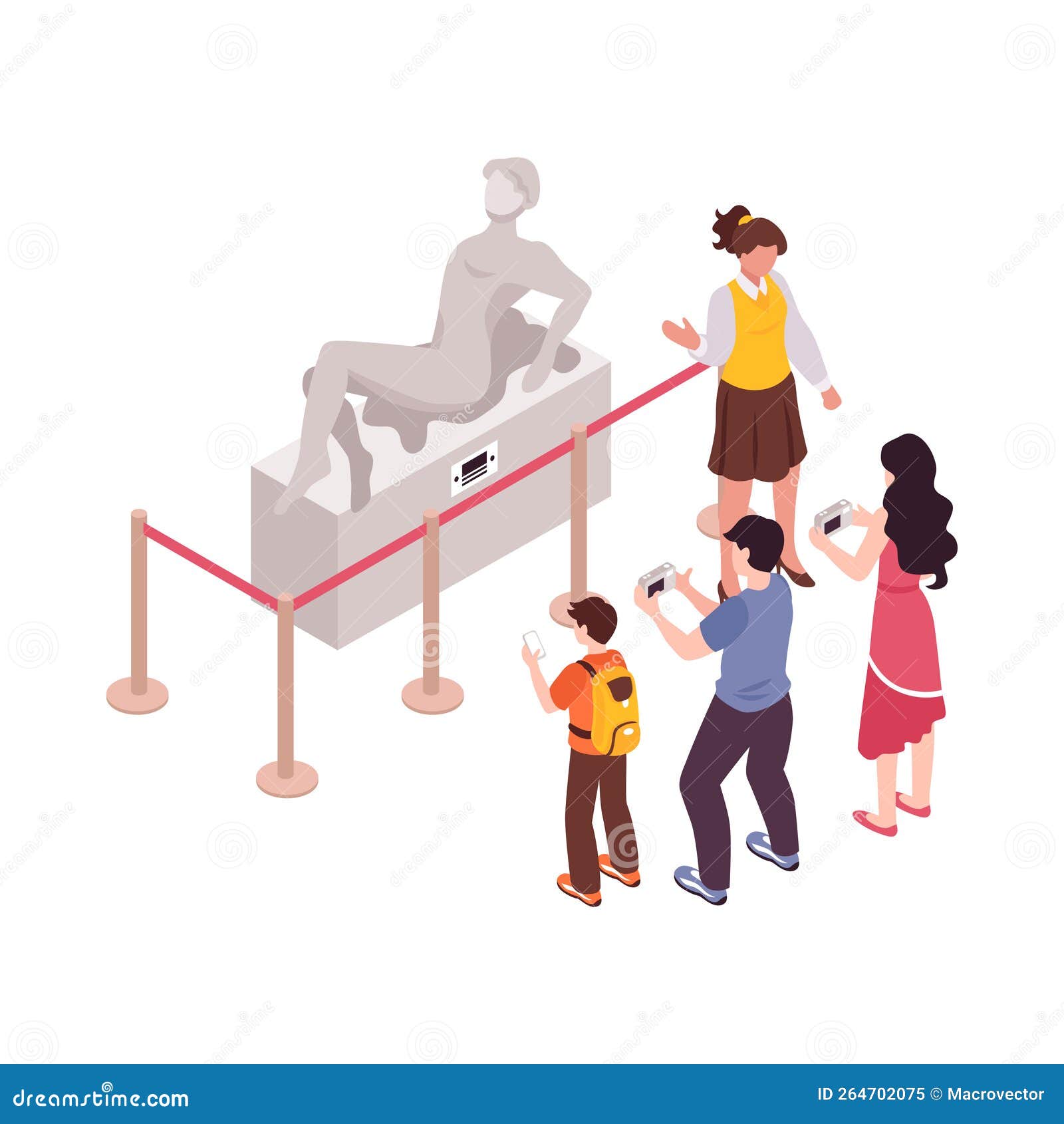 Museum Excursion Guide Composition Stock Vector - Illustration of ...