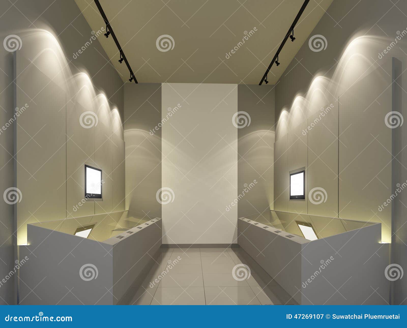 Museum exhibition hall stock illustration. Illustration of venue - 47269107