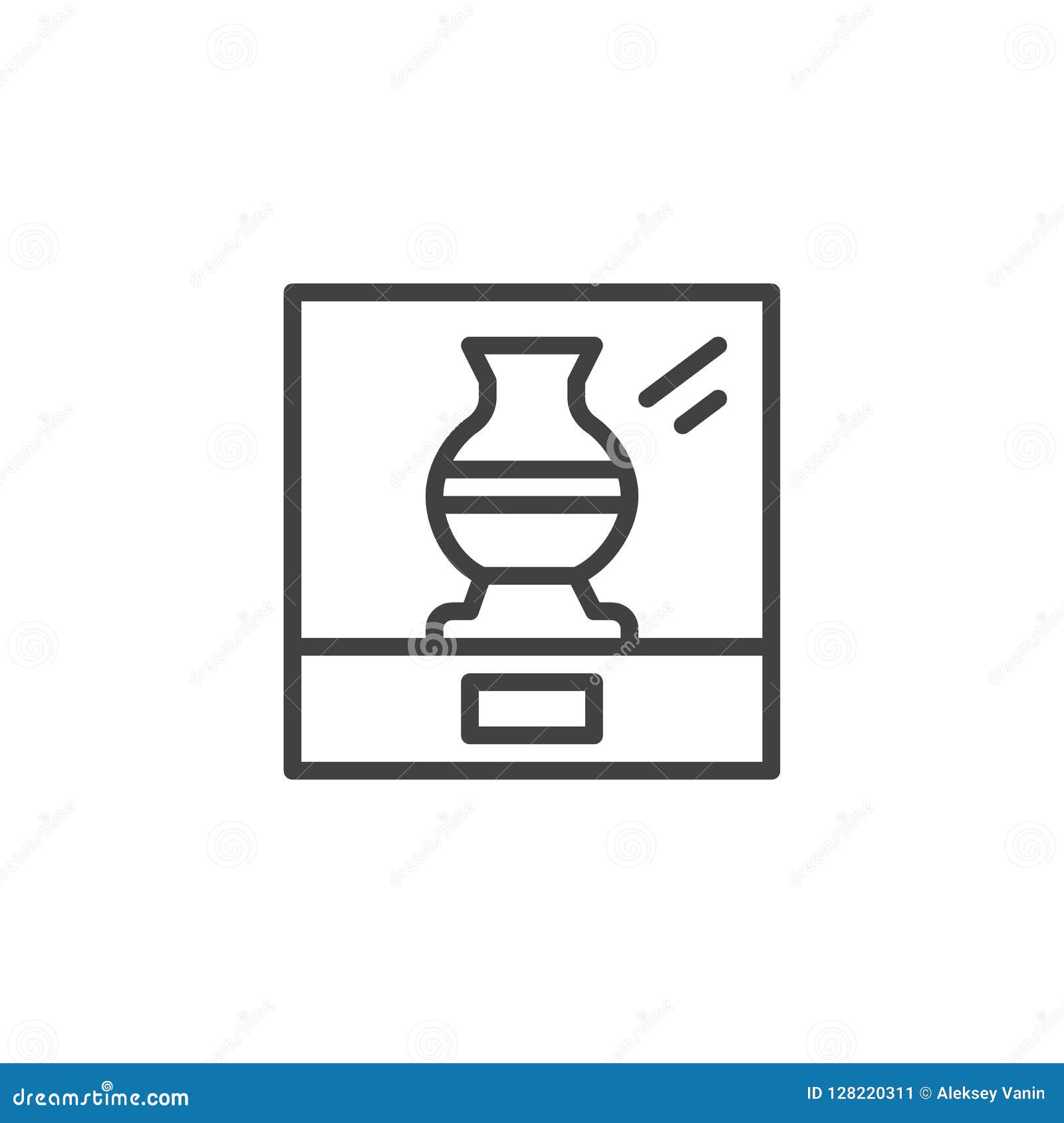 Museum Glass Display Outline Icon Stock Vector - Illustration of case ... Museum Glass Display Outline Icon Stock Vector - Illustration of case ...