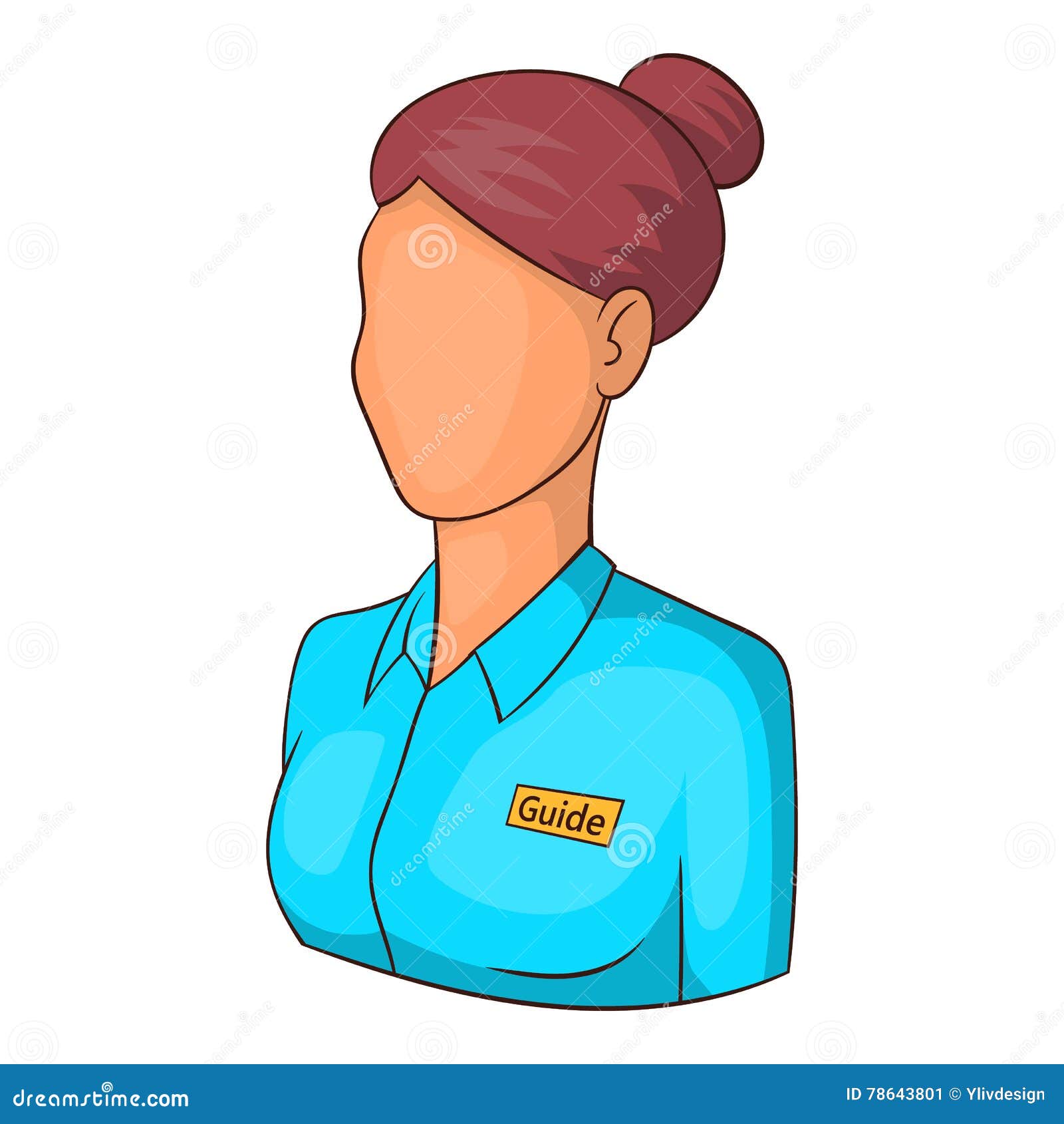 Museum Guide Icon, Cartoon Style Stock Vector - Illustration of people ...