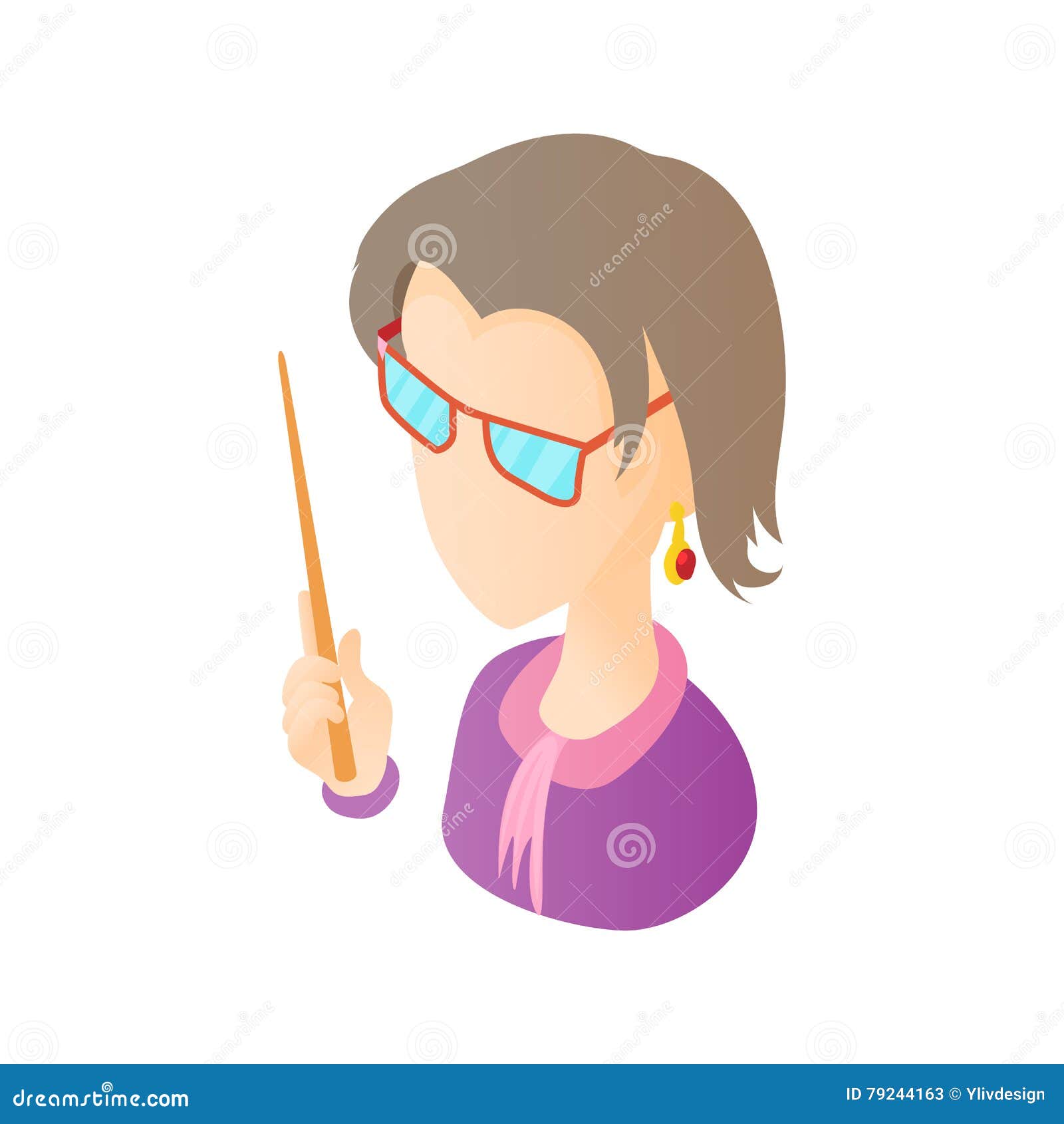 Museum Guide Icon, Cartoon Style Stock Vector - Illustration of display ...